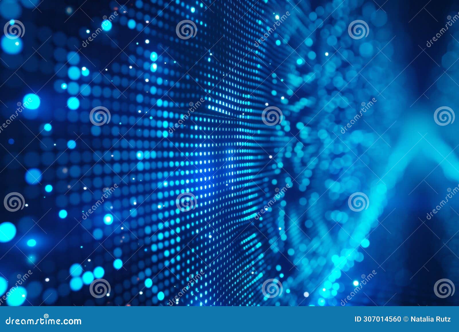 A Image for a Blue Technology Background, the World of Dot Display ...