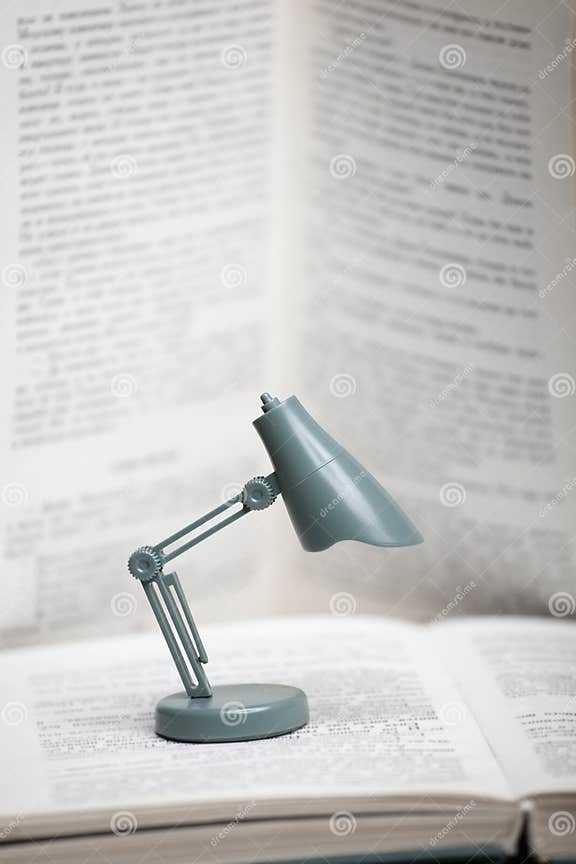 Image of Book Miniature Lamp Stock Image - Image of educational ...