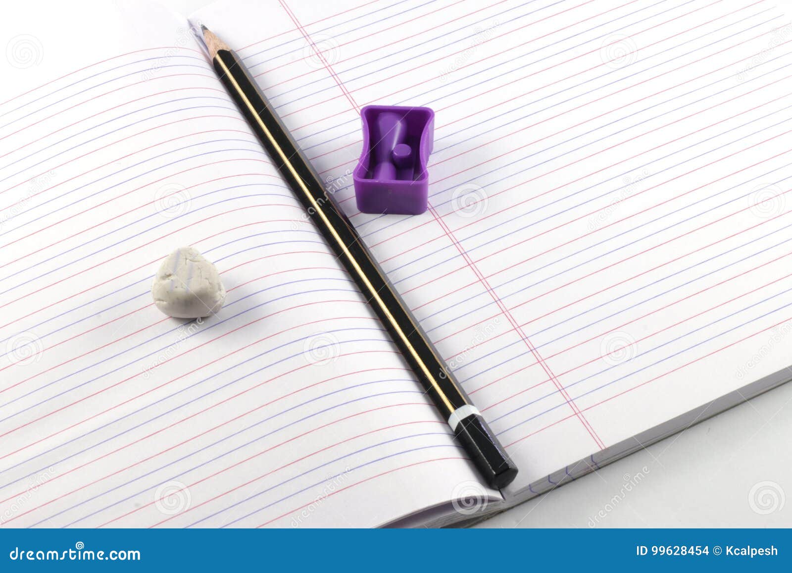 Pencil, Sharpener, Eraser, Book Stock Photo - Image of write, work ...