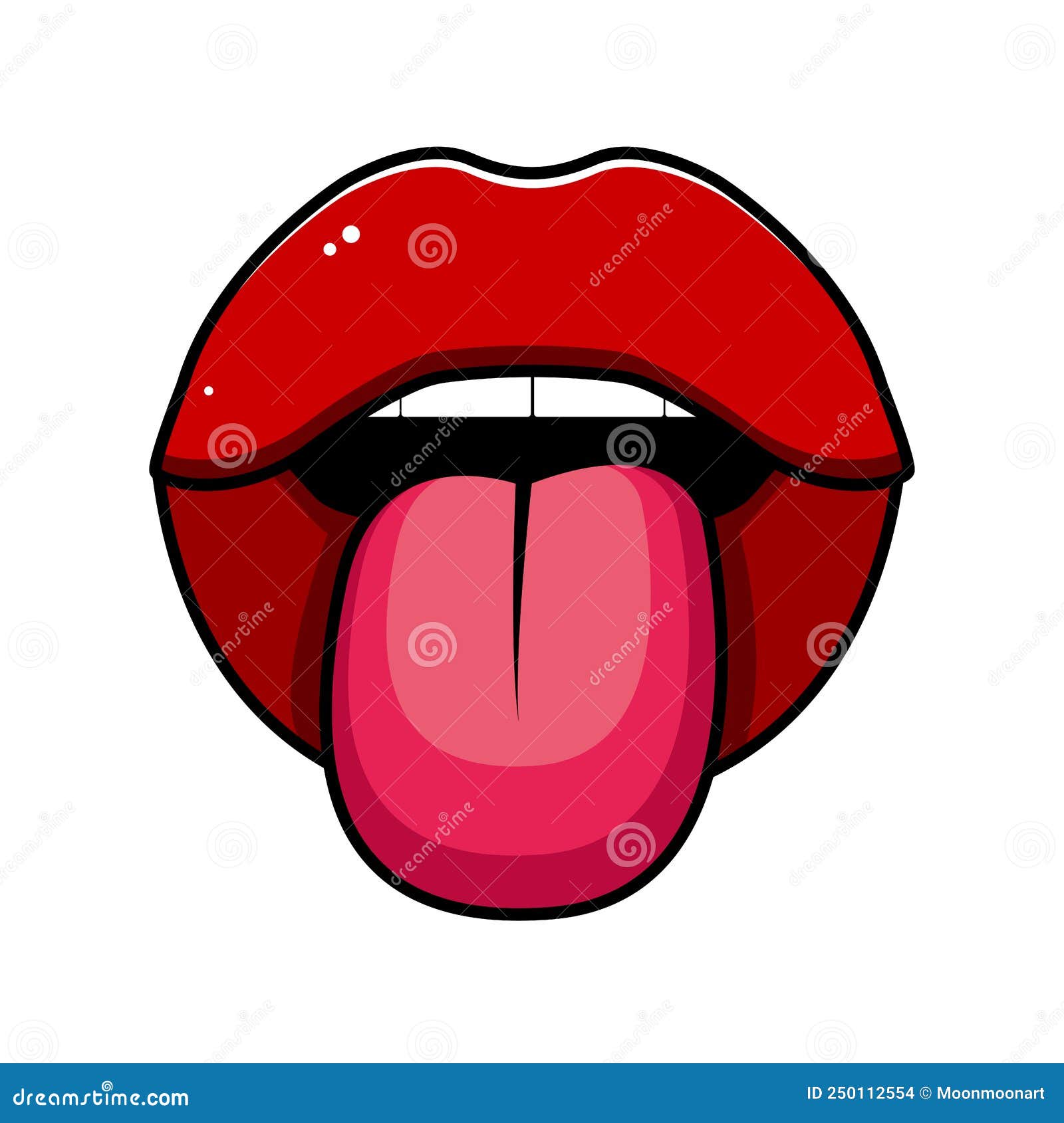 Image. Bouche Ouverte Avec Langue. Illustration de Vecteur ...