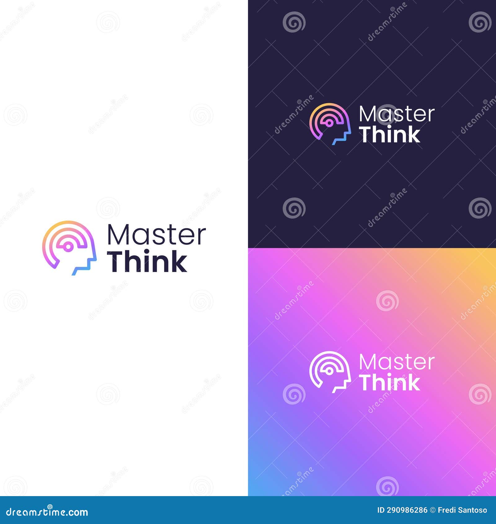 Image of Brain Signals in the Human Head Stock Vector - Illustration of ...