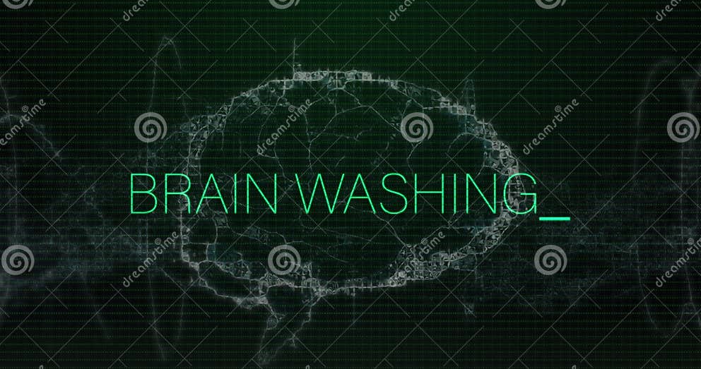 Image of Brain Washing Text Over Brain Stock Image - Image of ...