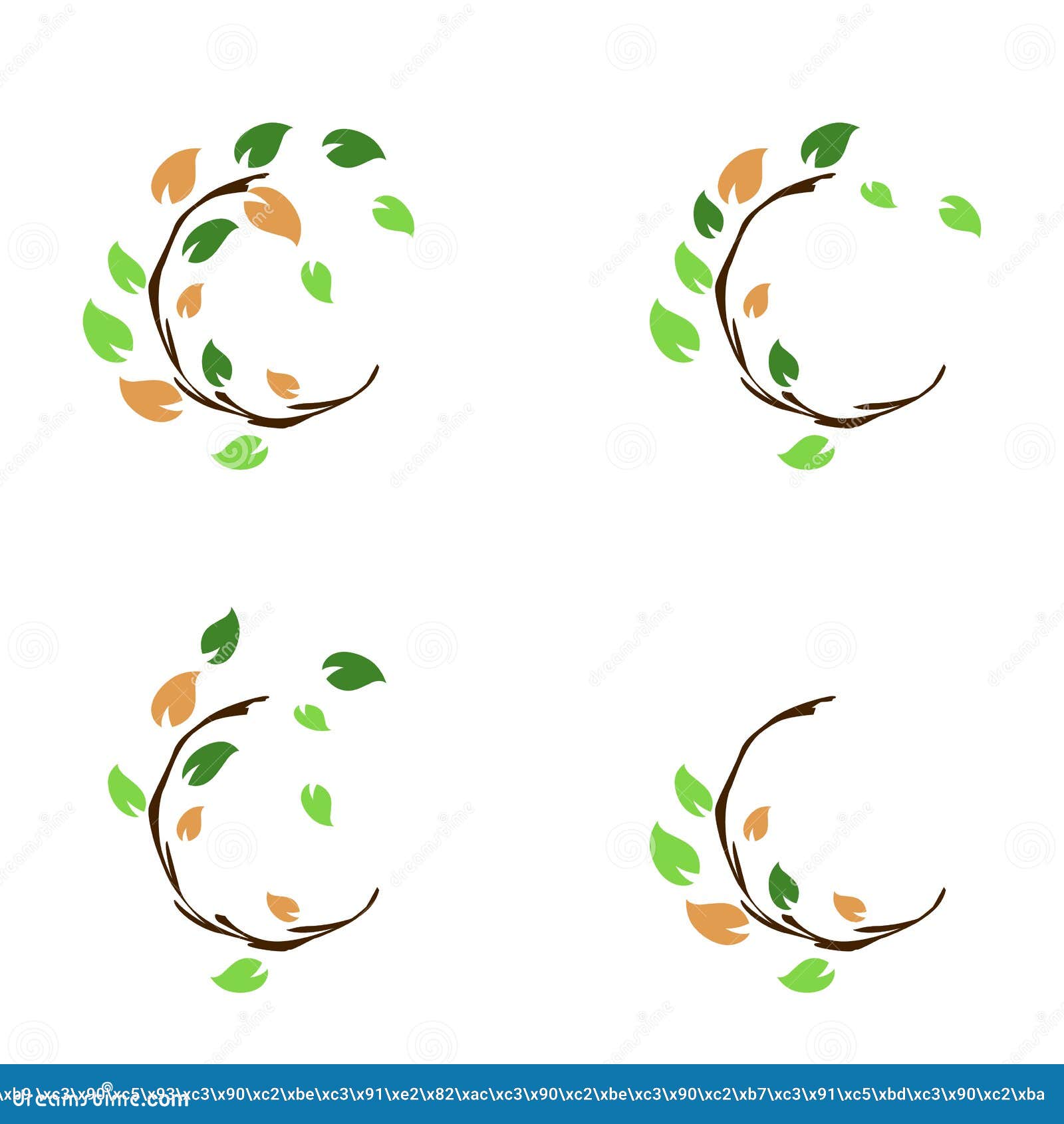 Image of a Branch with Leaves, Vector Illustration Stock Vector ...