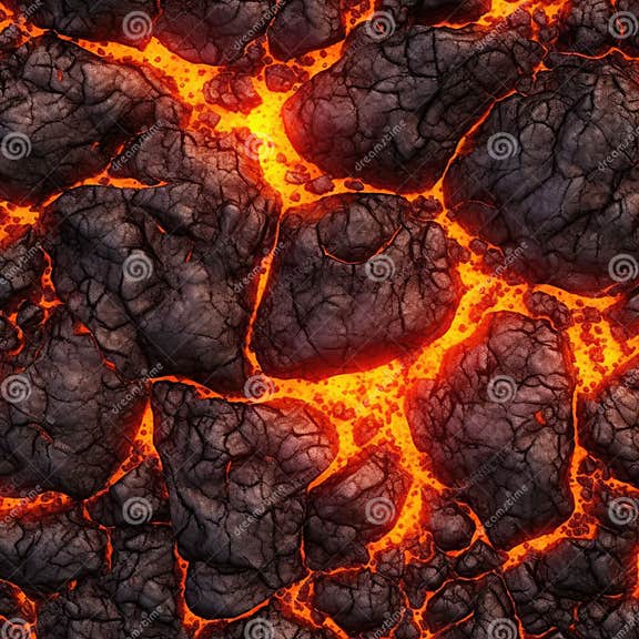 Lava Fire Background with Fire Stock Illustration - Illustration of ...