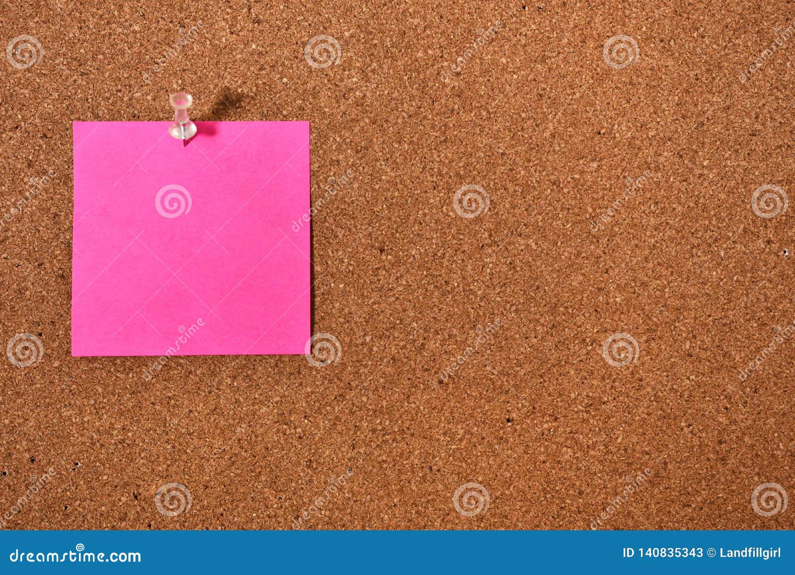 Sticky Note and Corkboard stock image. Image of wooden - 140835343