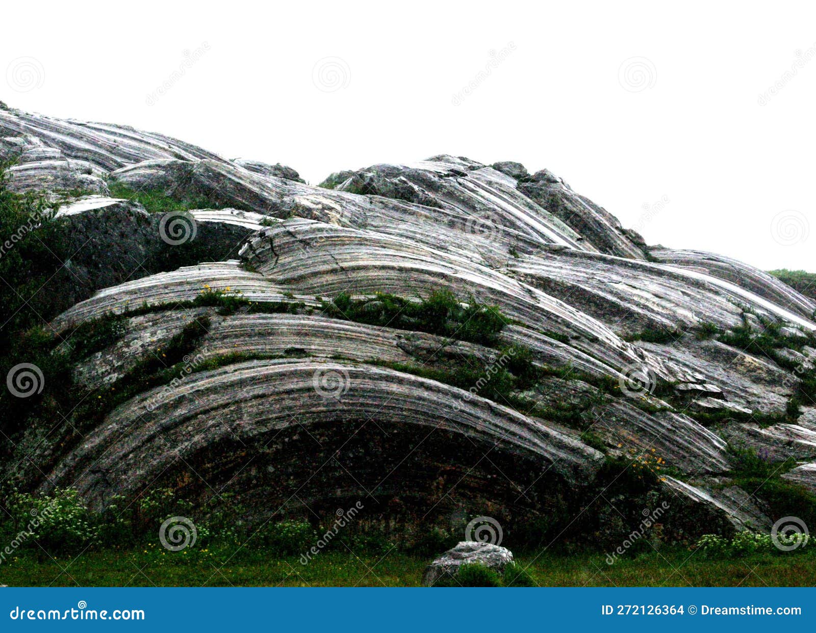 Image with Bright Sunlight of Rock with Circular and Parallel Curved ...