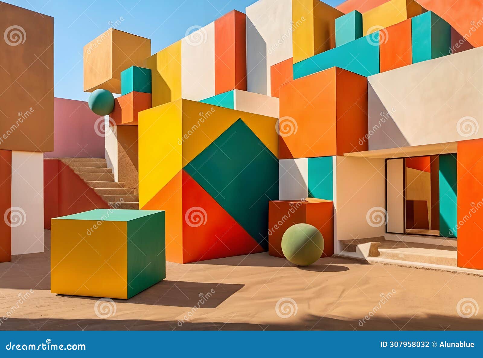 A Brightly Colored Architectural Structure that Appears To Be a Playful ...