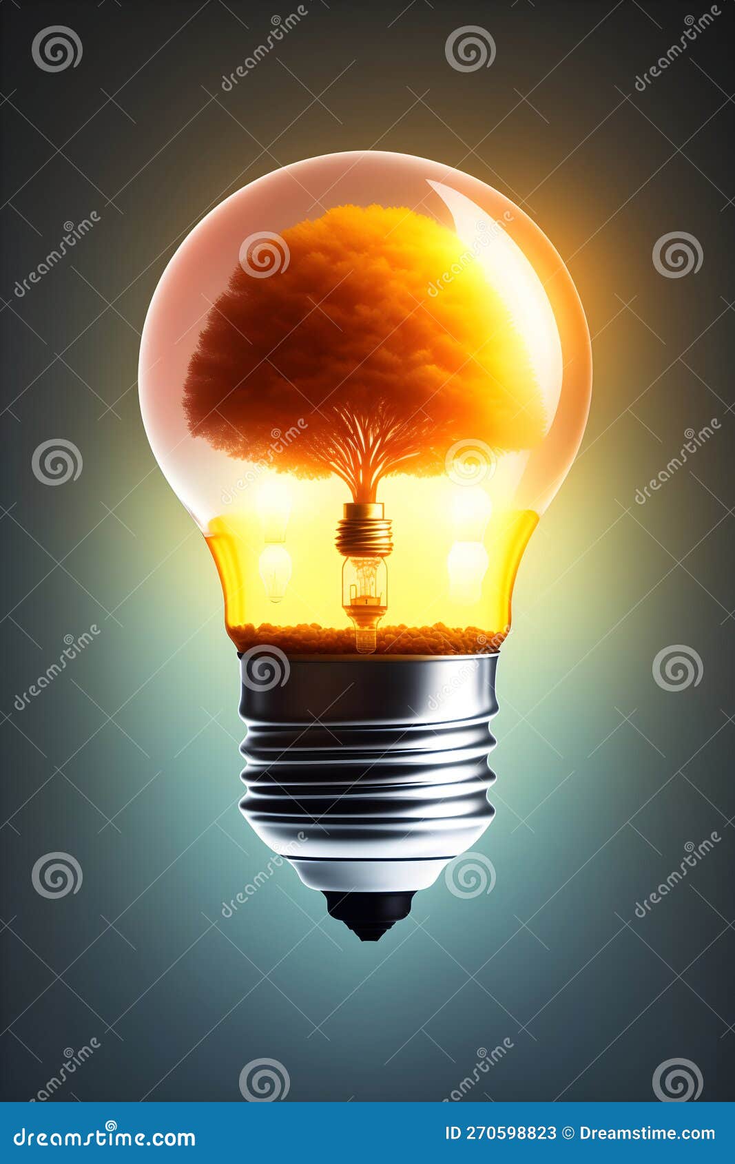 Image of the Brilliant Light Bulb Radiates Symbolized the Human Ideas ...