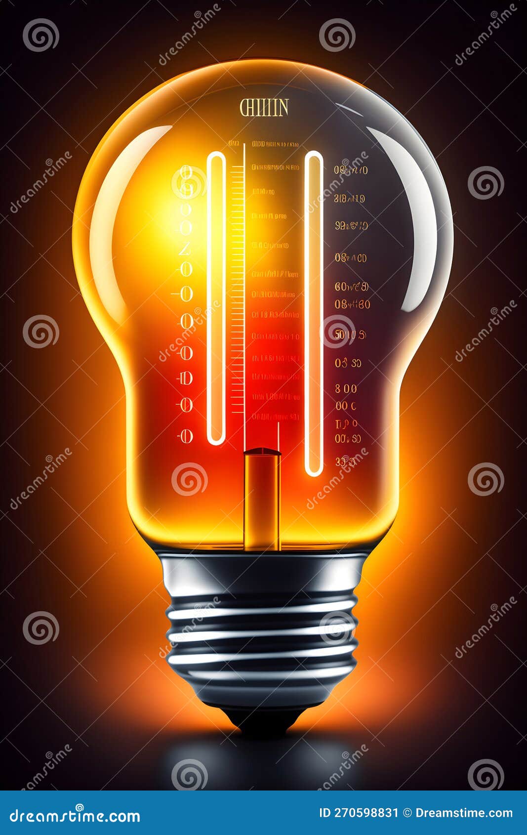 Image of the Brilliant Light Bulb Radiates Symbolized the Human Ideas ...