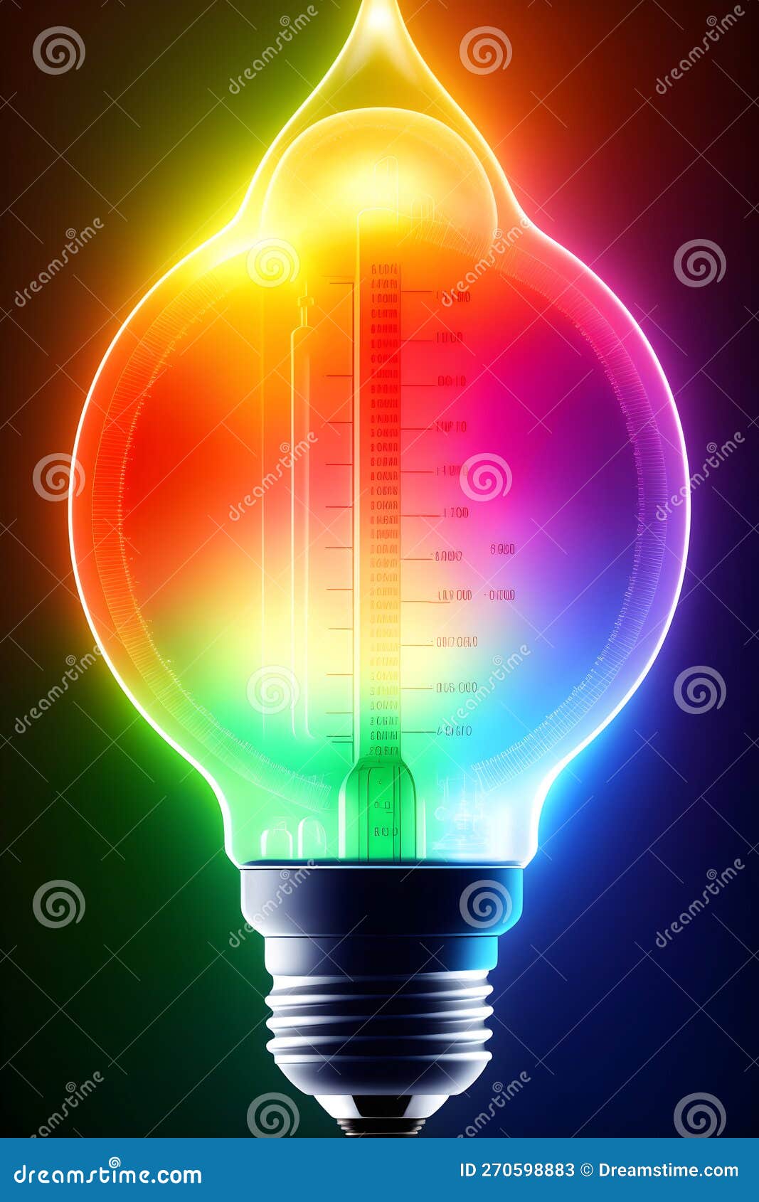 Image of the Brilliant Light Bulb Radiates Symbolized the Human Ideas ...
