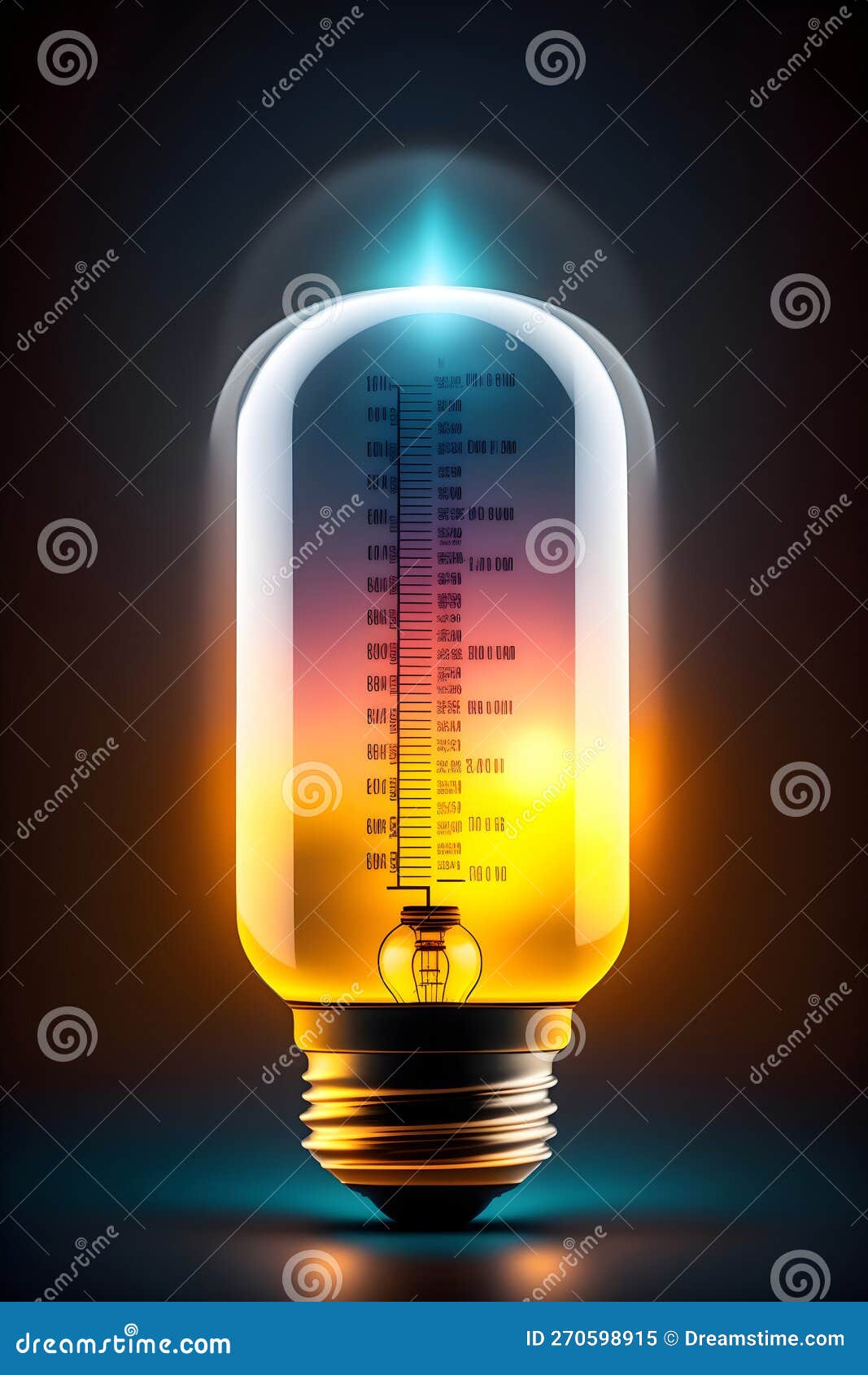 Image of the Brilliant Light Bulb Radiates Symbolized the Human Ideas ...