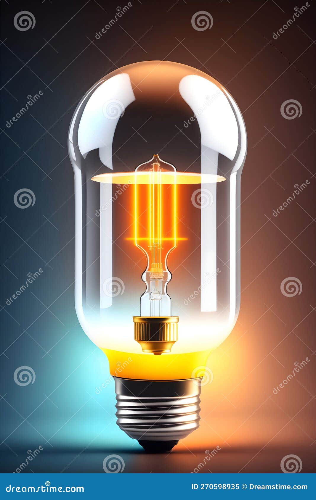 Image of the Brilliant Light Bulb Radiates Symbolized the Human Ideas ...