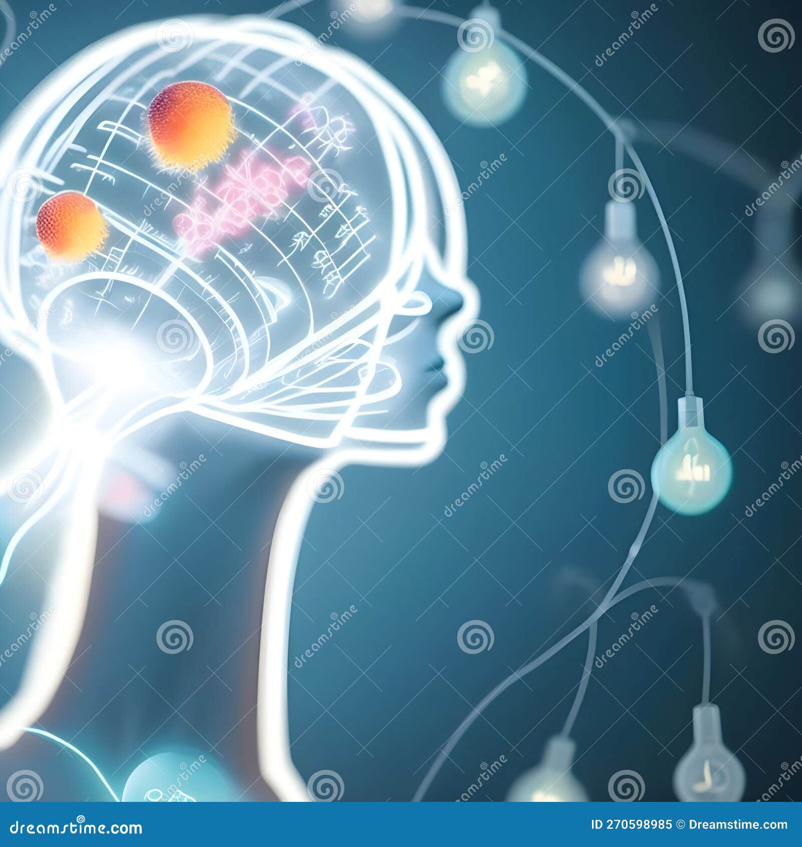 Image of the Brilliant Light Bulb Radiates Symbolized the Human Ideas ...