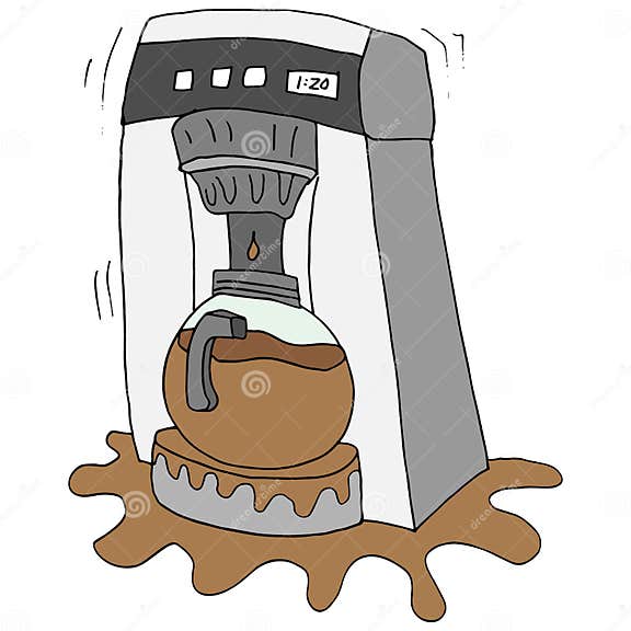 Broken coffee maker stock vector. Illustration of doodle - 88229831