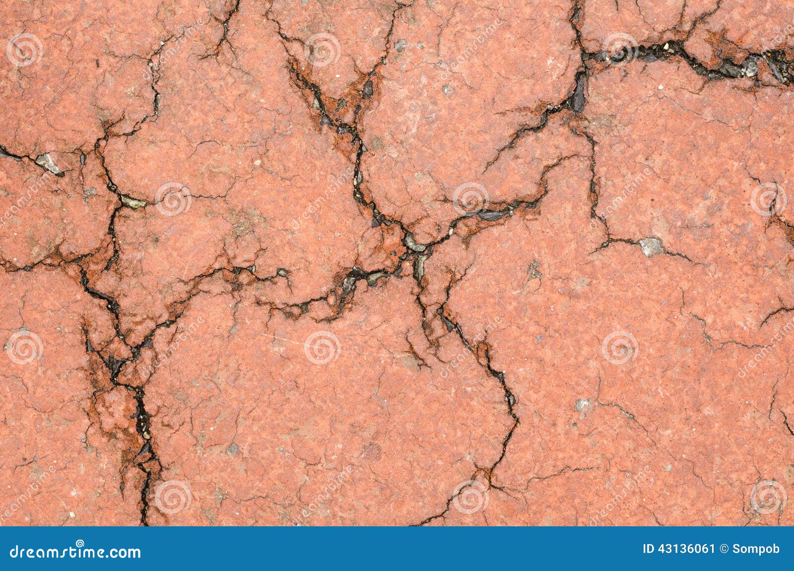 The Image of the Broken Road Red Texture Stock Image - Image of detail ...