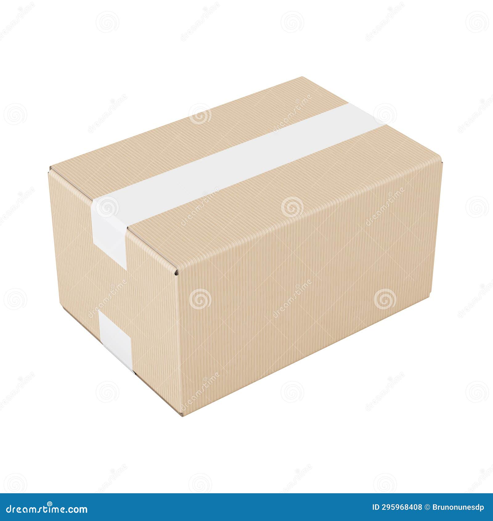 A Image of a Brown Corrugated Cardboard Box Isolated on a White ...