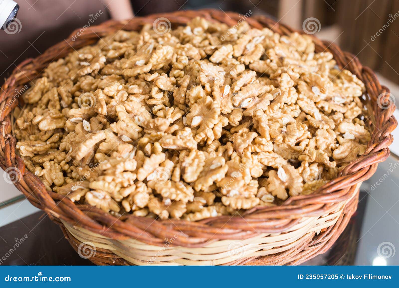 Image of Brown Walnut in Container Stock Image - Image of walnut ...