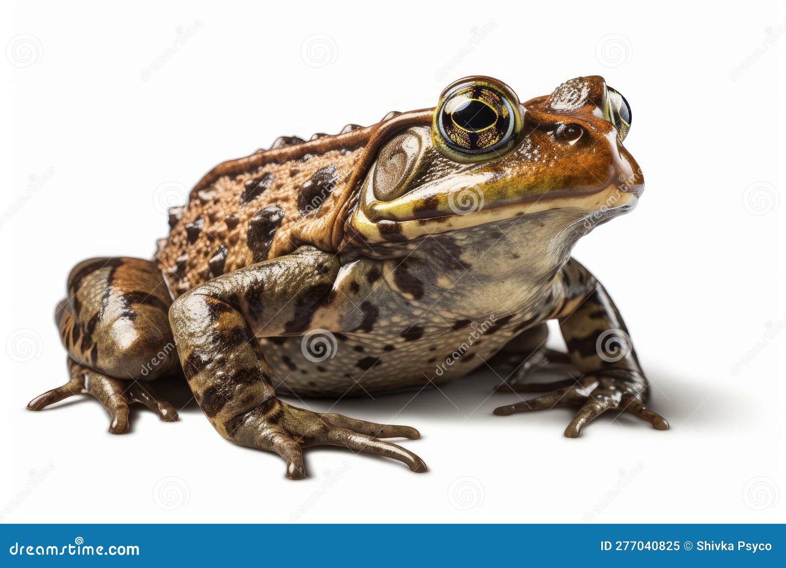 Image of Bullfrog on White Background Generative AI Stock Illustration ...