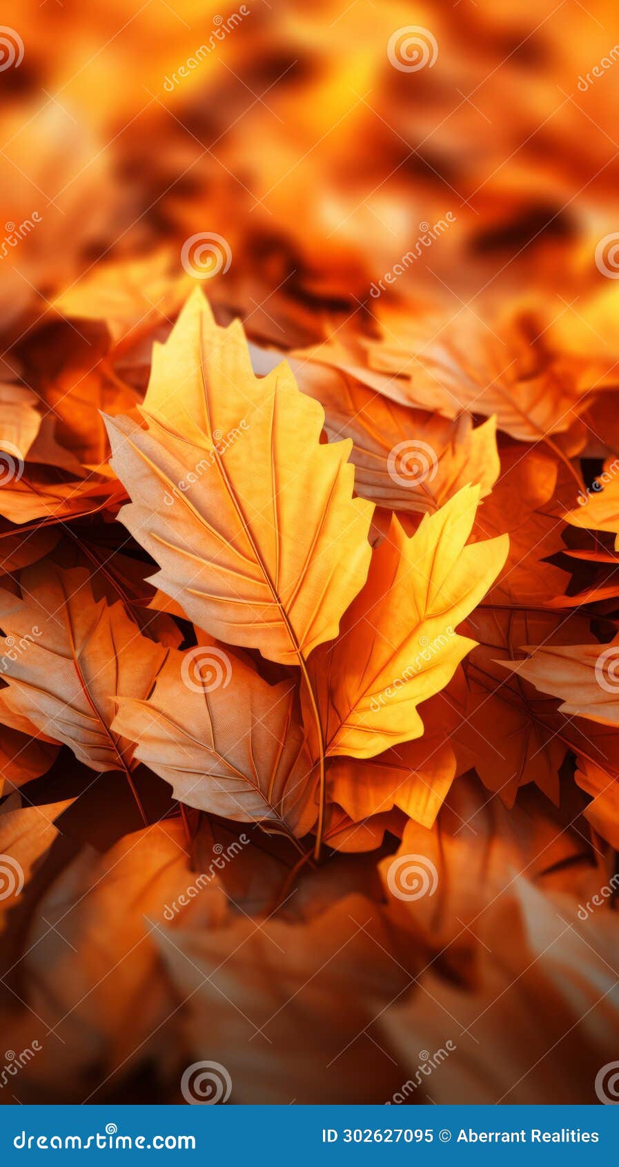An Image of a Bunch of Autumn Leaves Stock Illustration - Illustration ...
