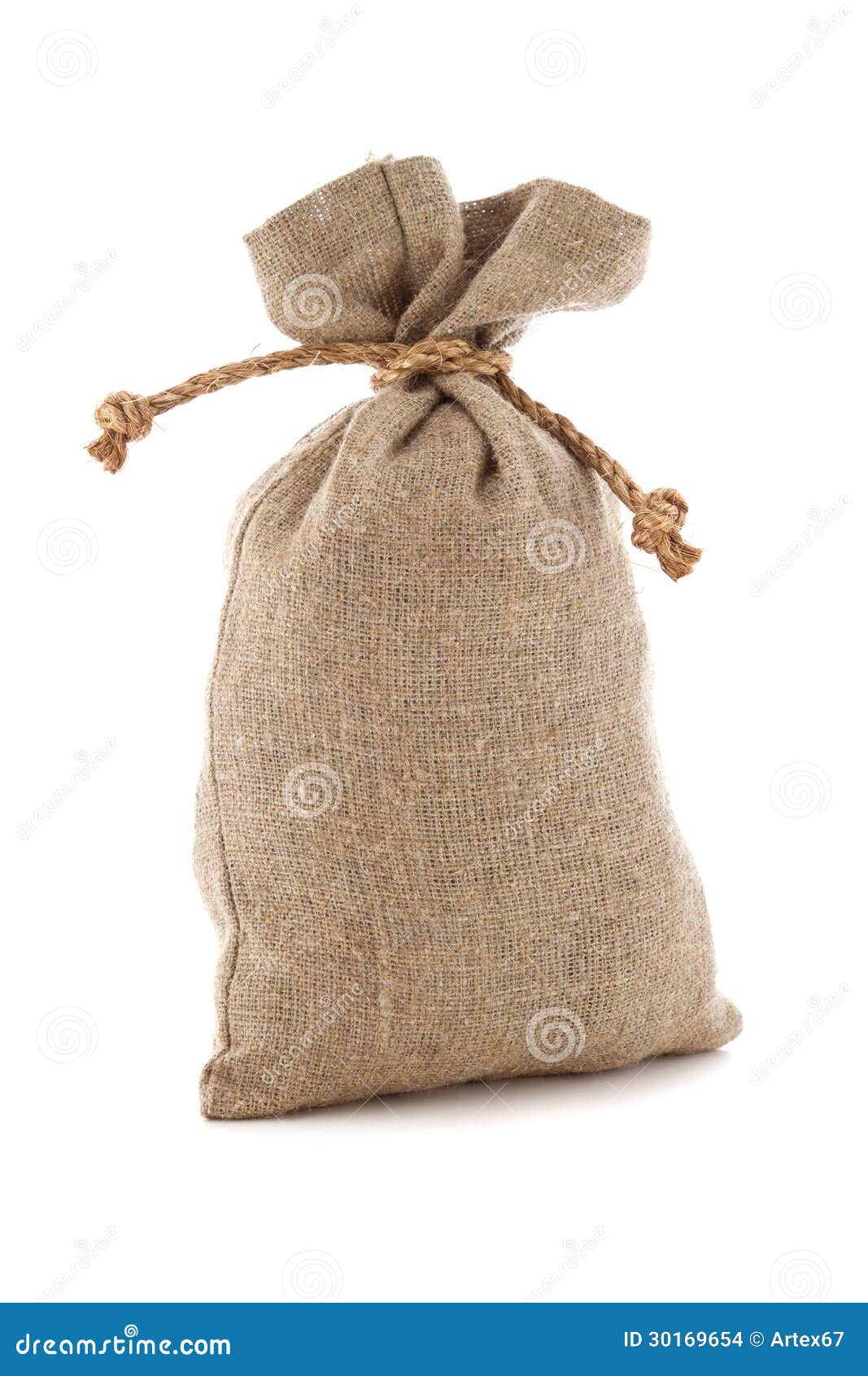 Image of Burlap Sack the Tied Stock Photo - Image of perspective, small ...