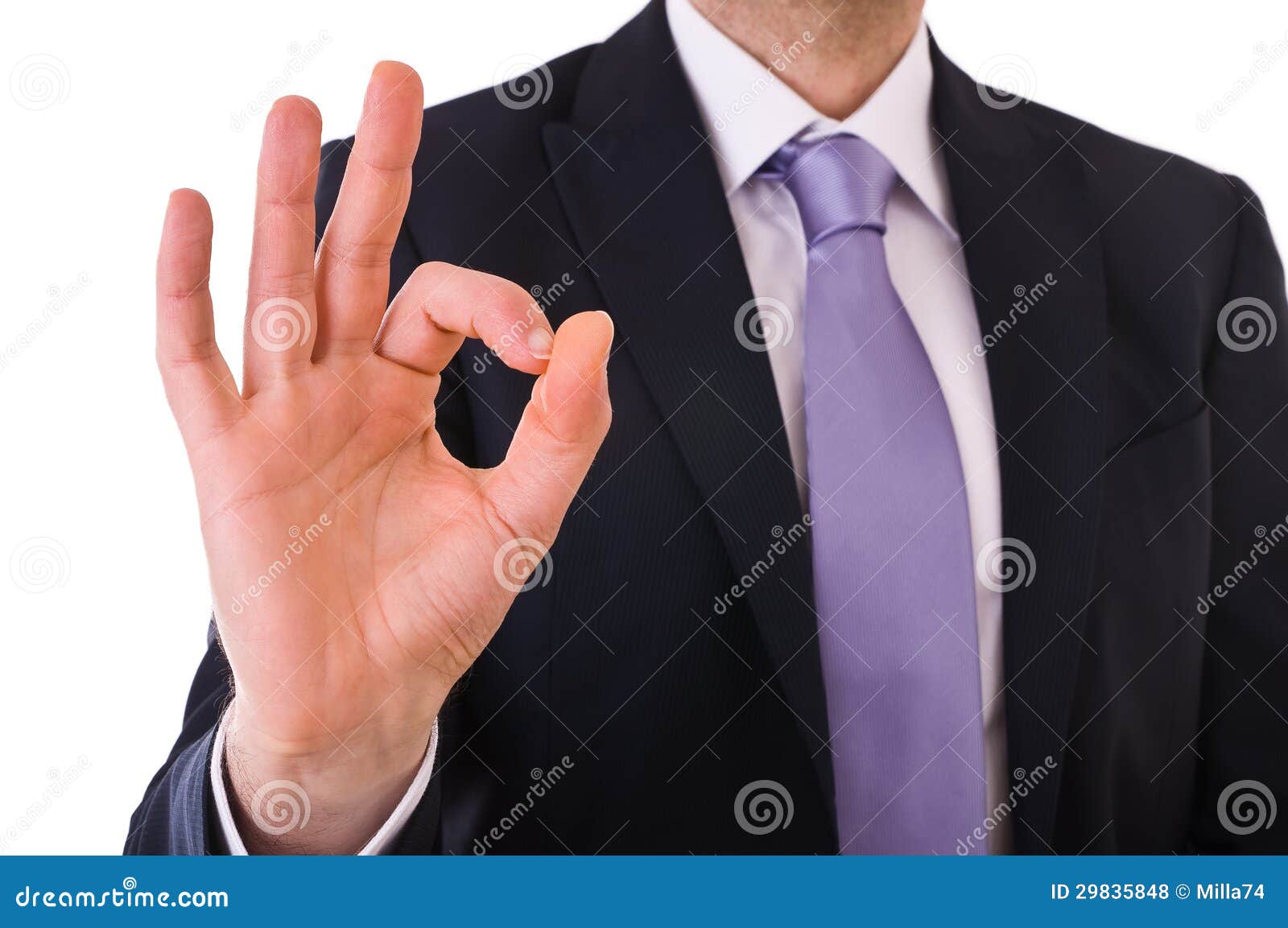Business Man Showing Ok Sign. Stock Photo - Image of gesture ...