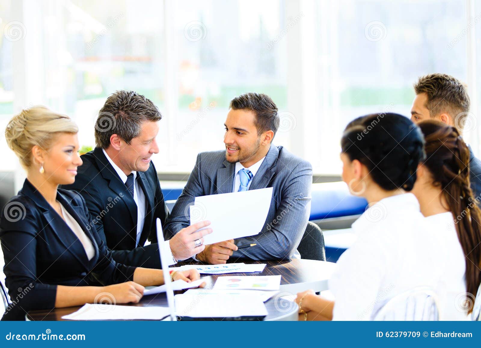 Image of Business Partners Discussing Stock Image - Image of conference ...