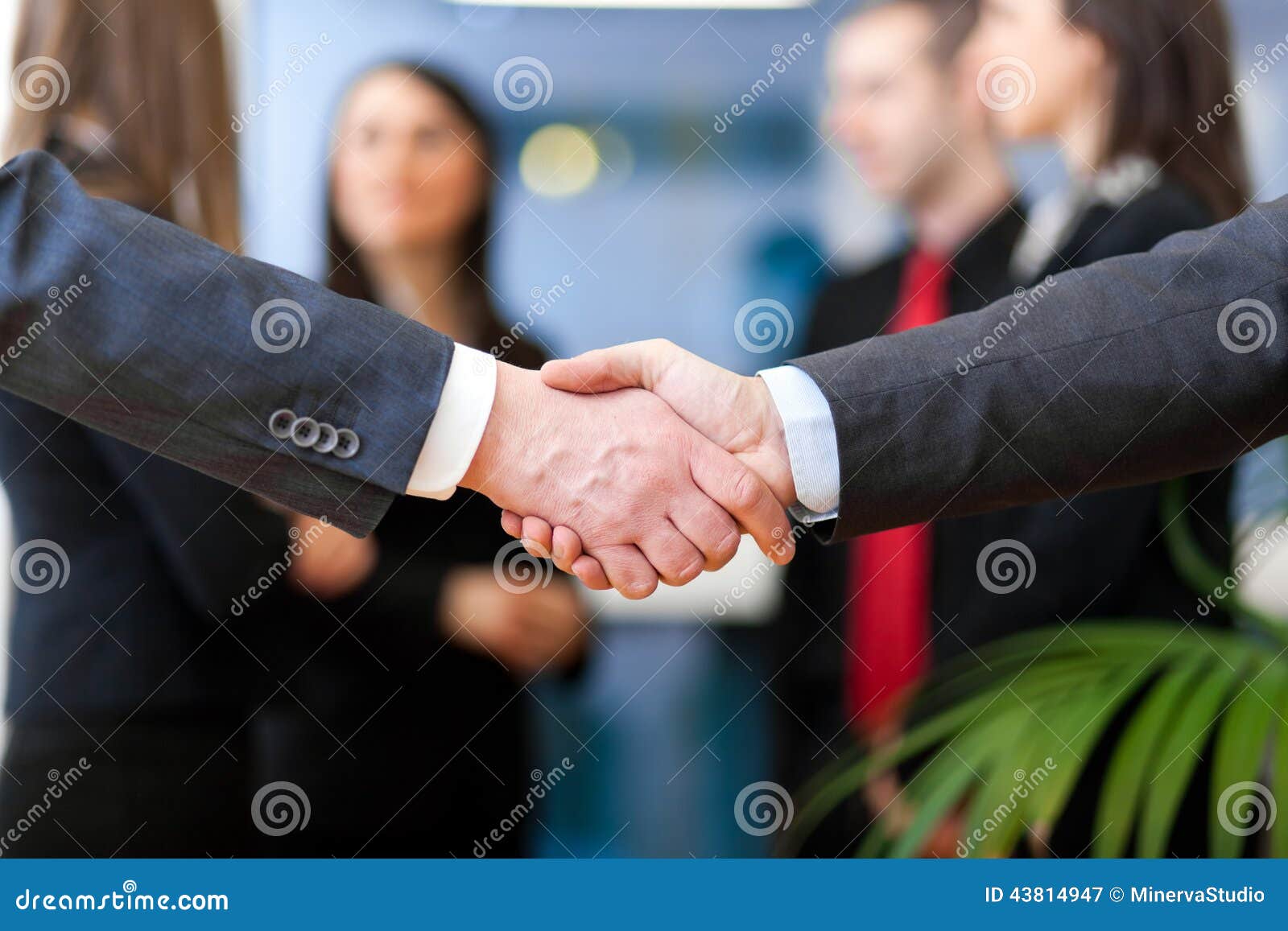 Image of Business Partners Handshake on Signing Contract Stock Image ...