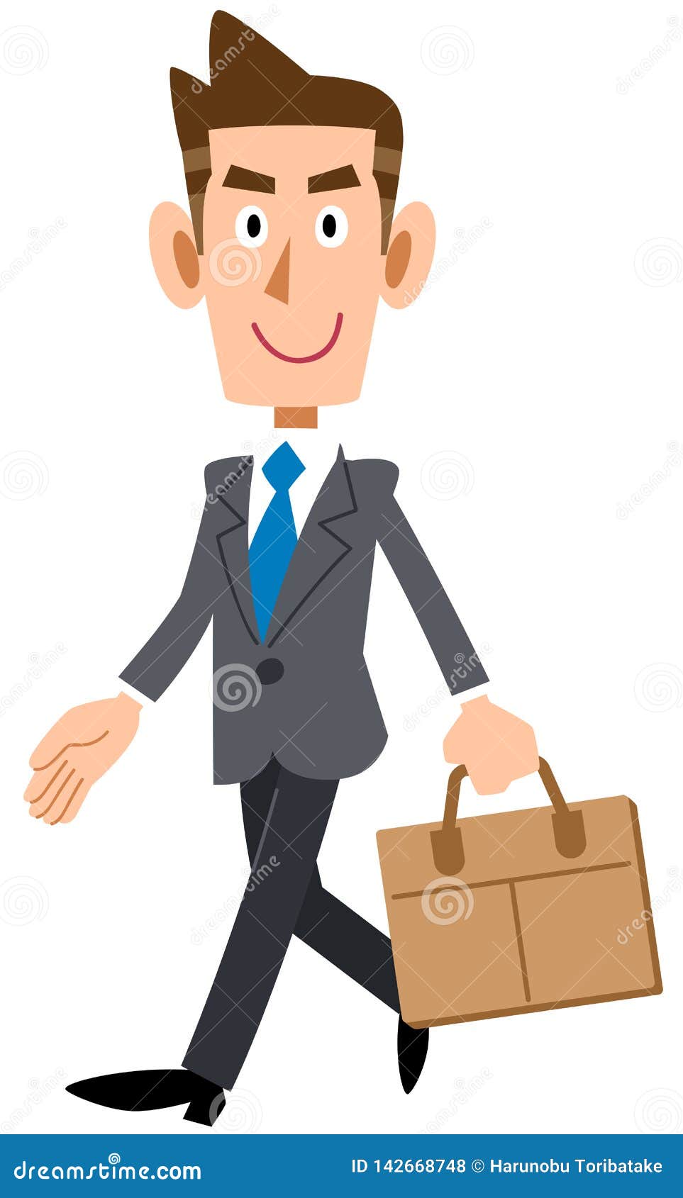 The Image of a Businessman Commuting To Work Stock Vector ...