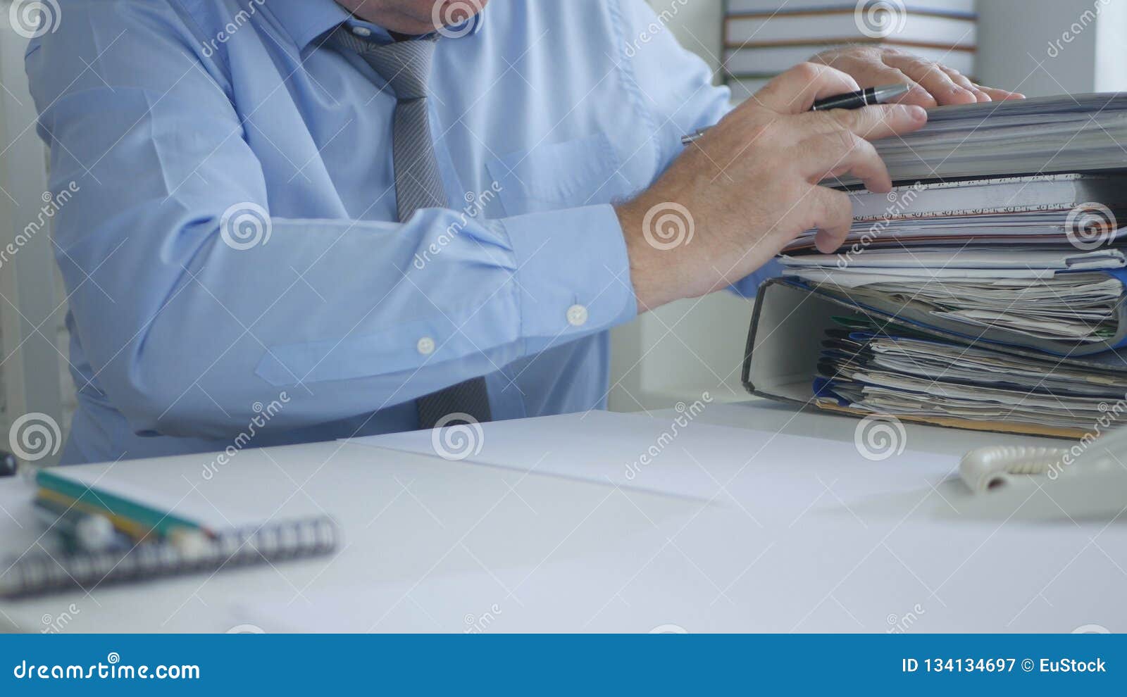 Businessman Image Work with Accounting File Documents Stock Image ...