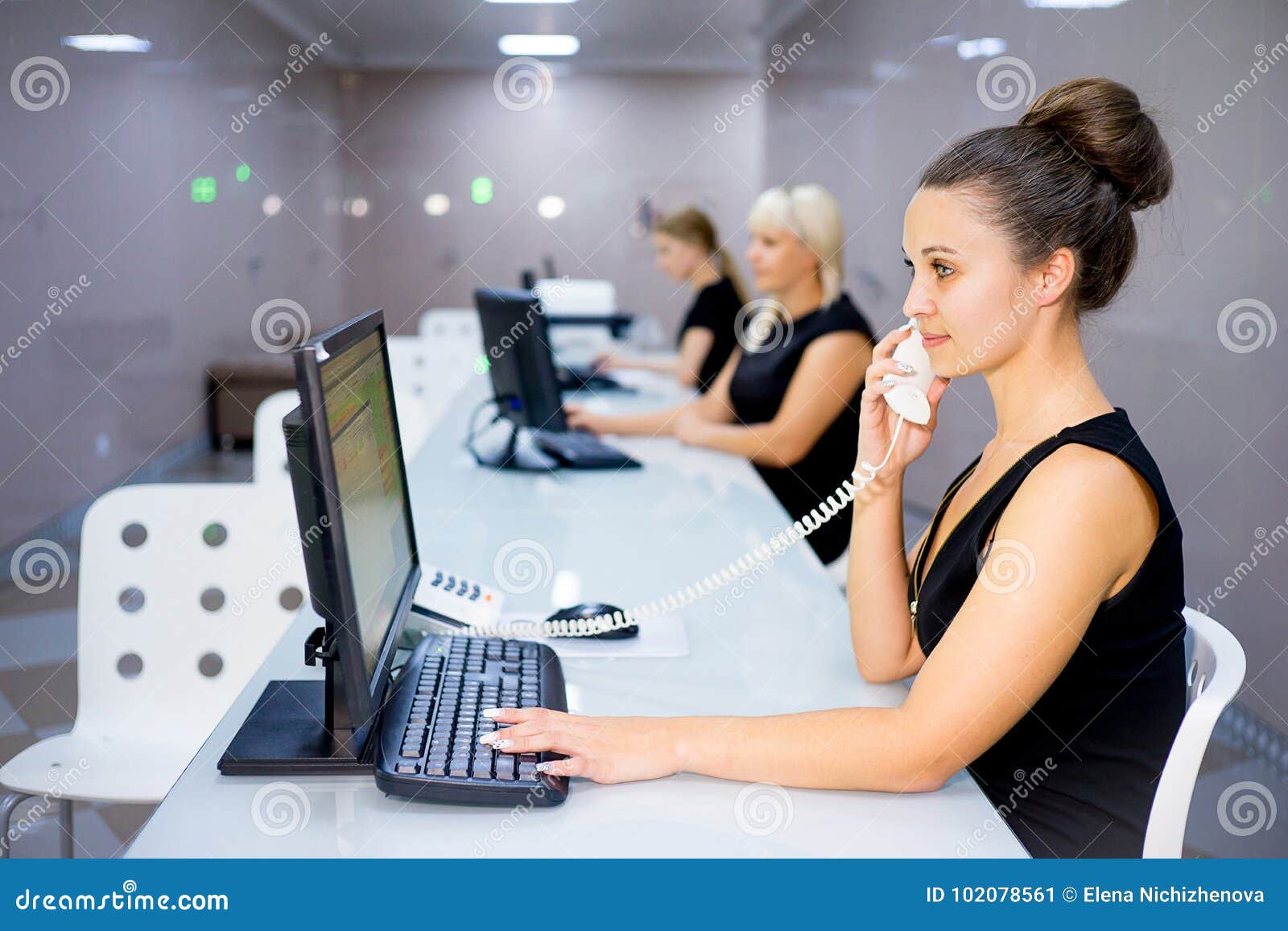 Image of a call center stock image. Image of consultant - 102078561