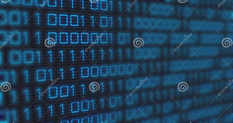 Image of Camera Icon Over Binary Coding Stock Illustration ...