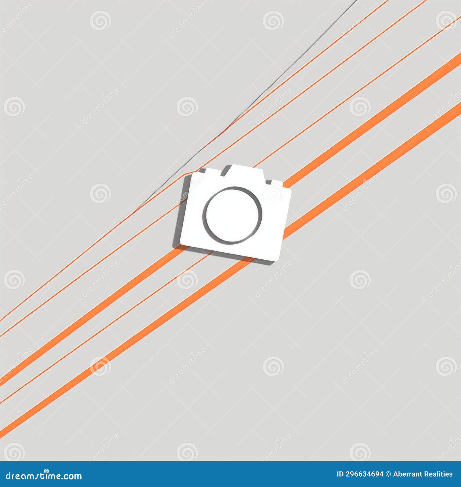 An Image of a Camera with Orange Lines on it Stock Illustration ...