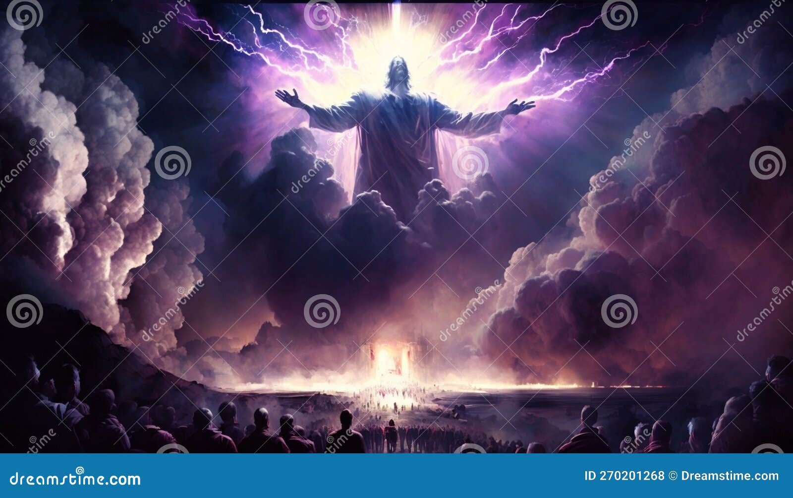 Image of God Returning and People Looking on Stock Illustration ...