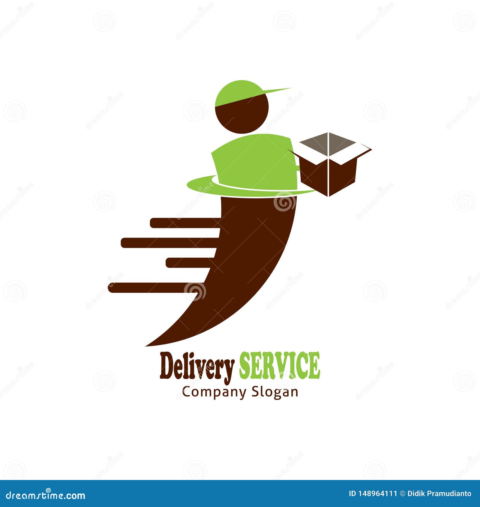 Delivery Service Logo Design Stock Vector - Illustration of courier ...