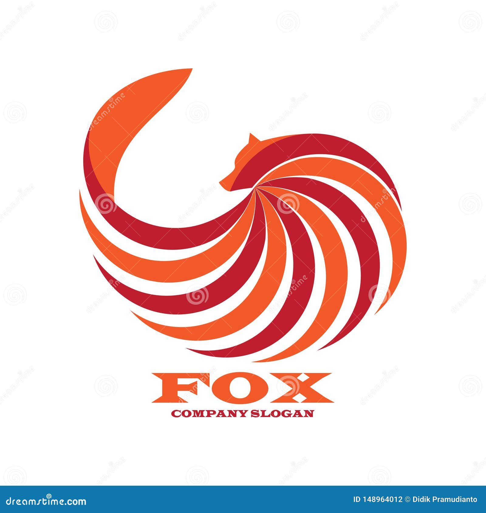 Abstract fox logo design stock vector. Illustration of care - 148964012