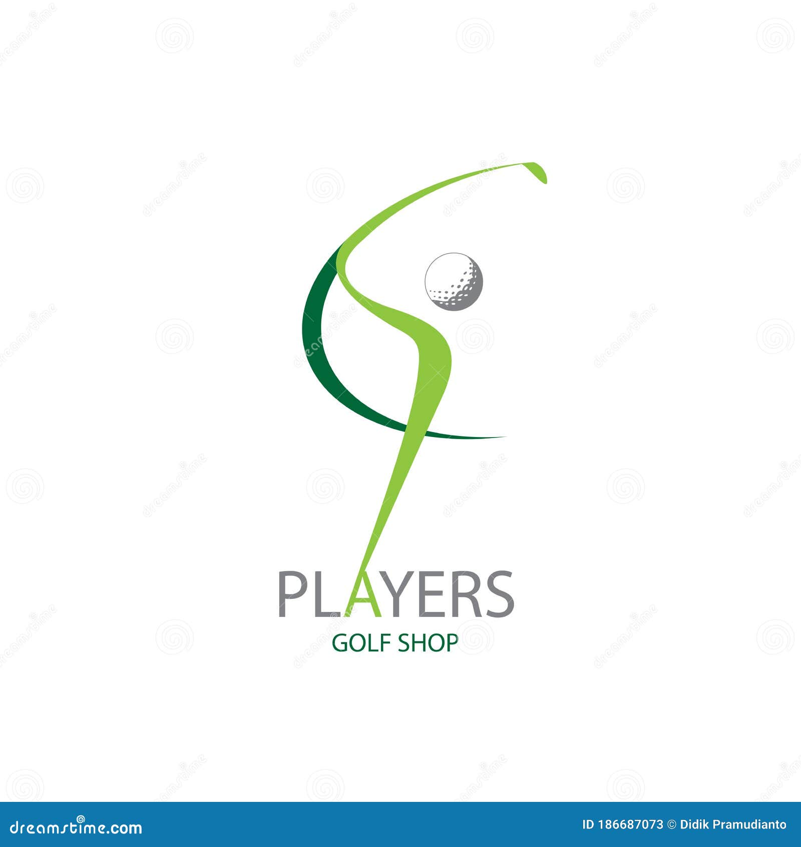 Abstract Man Playing Golf Logo Stock Vector - Illustration of golfing ...