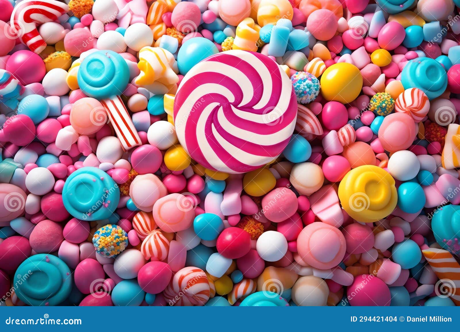 Candy Pattern Beautiful Candyland Sweets Fairytale Background Stock ...