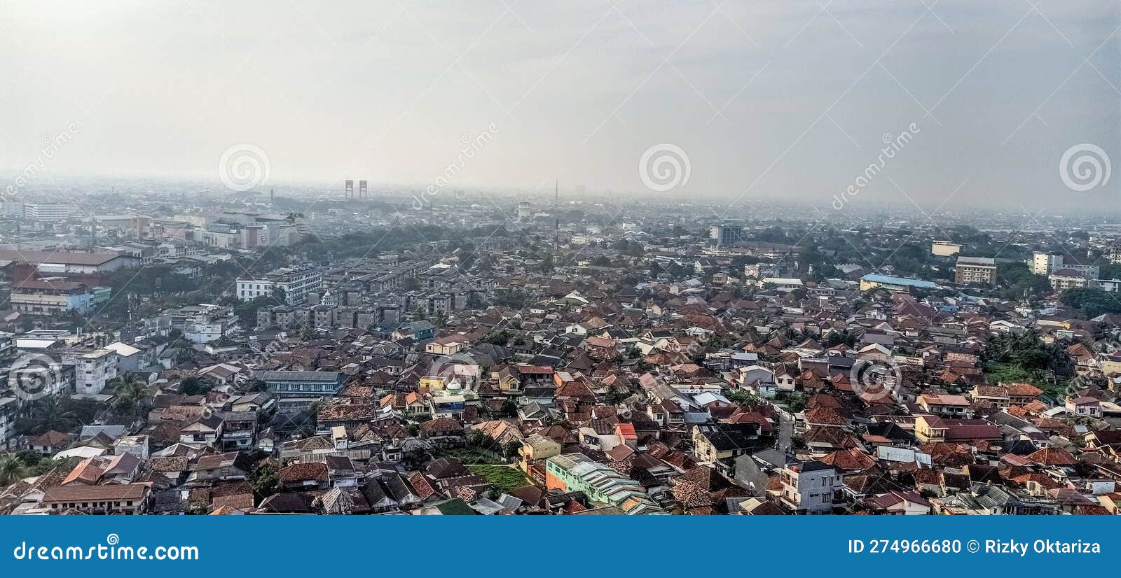 Image of the Capital City of South Sumatra from the Top of the Building ...