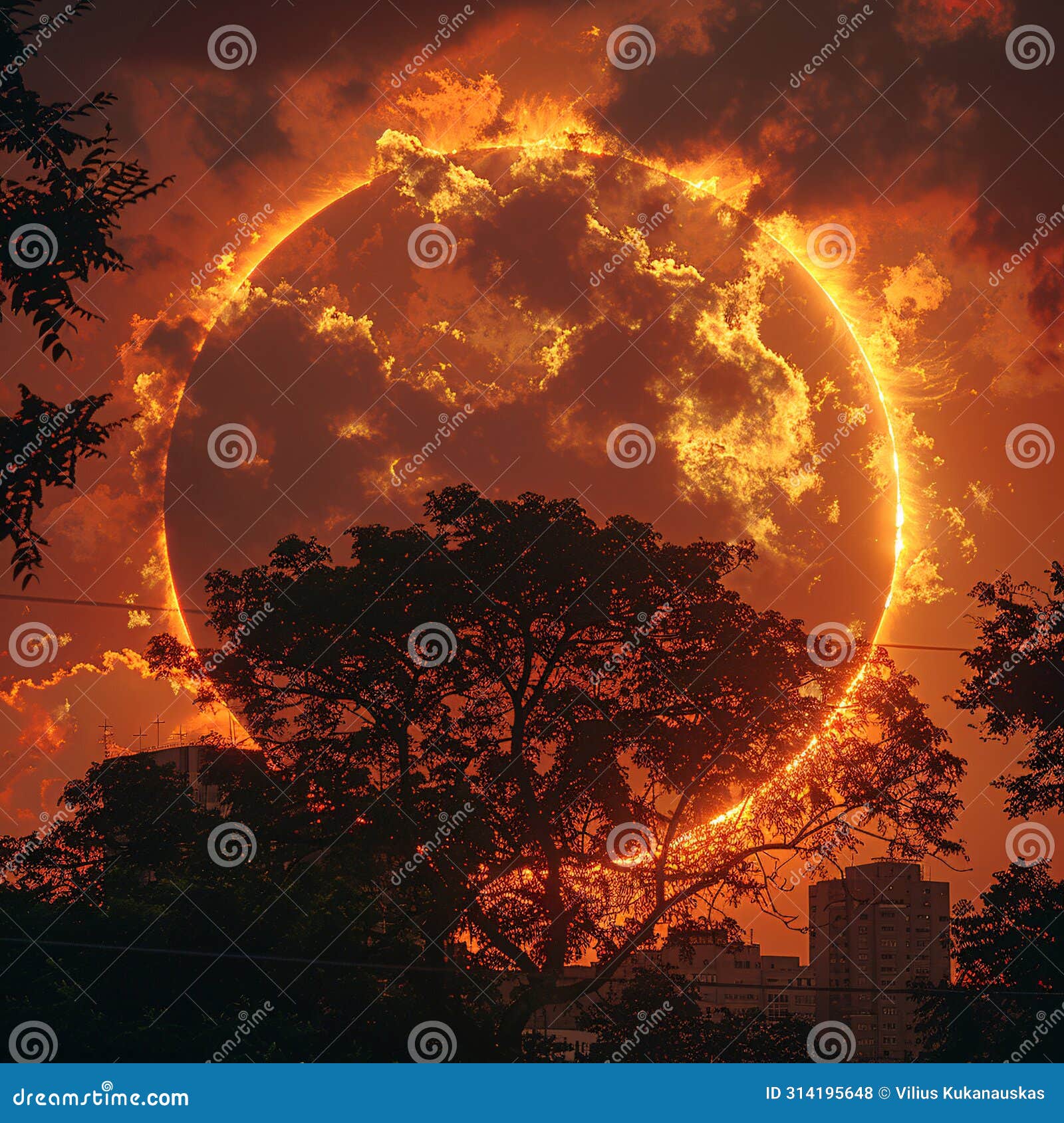 Solar Eclipse Brilliance: Celestial Shadows and Light Stock ...