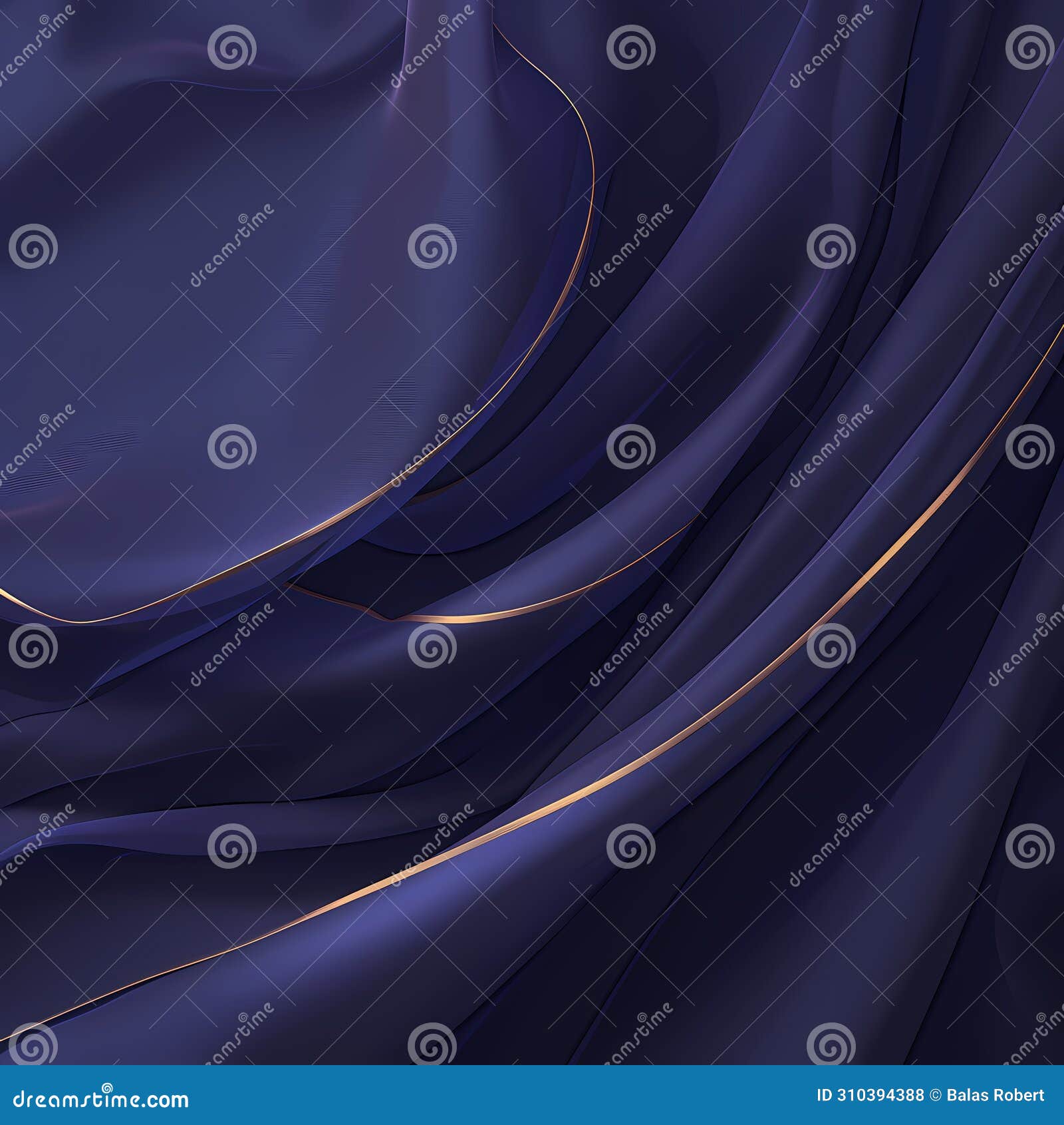 Elegant Blue Velvet Waves in Luxury Stock Illustration - Illustration ...