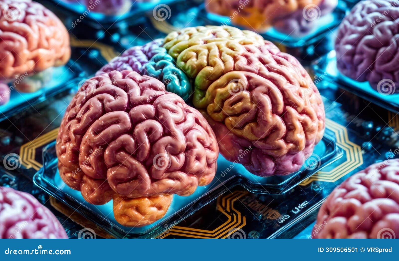 Silicon Brain Network stock image. Image of brainpower - 309506501