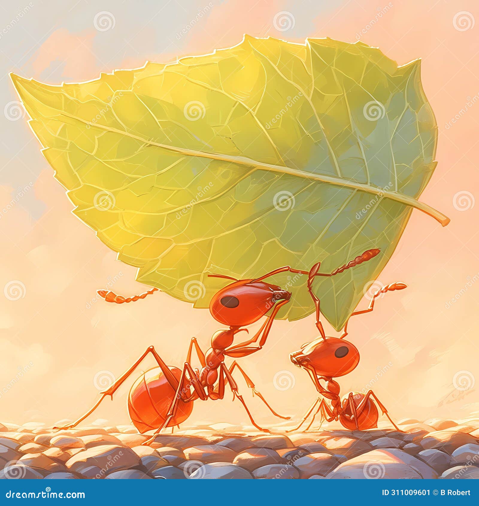 Industrious Ants at Work stock illustration. Illustration of wildlife ...
