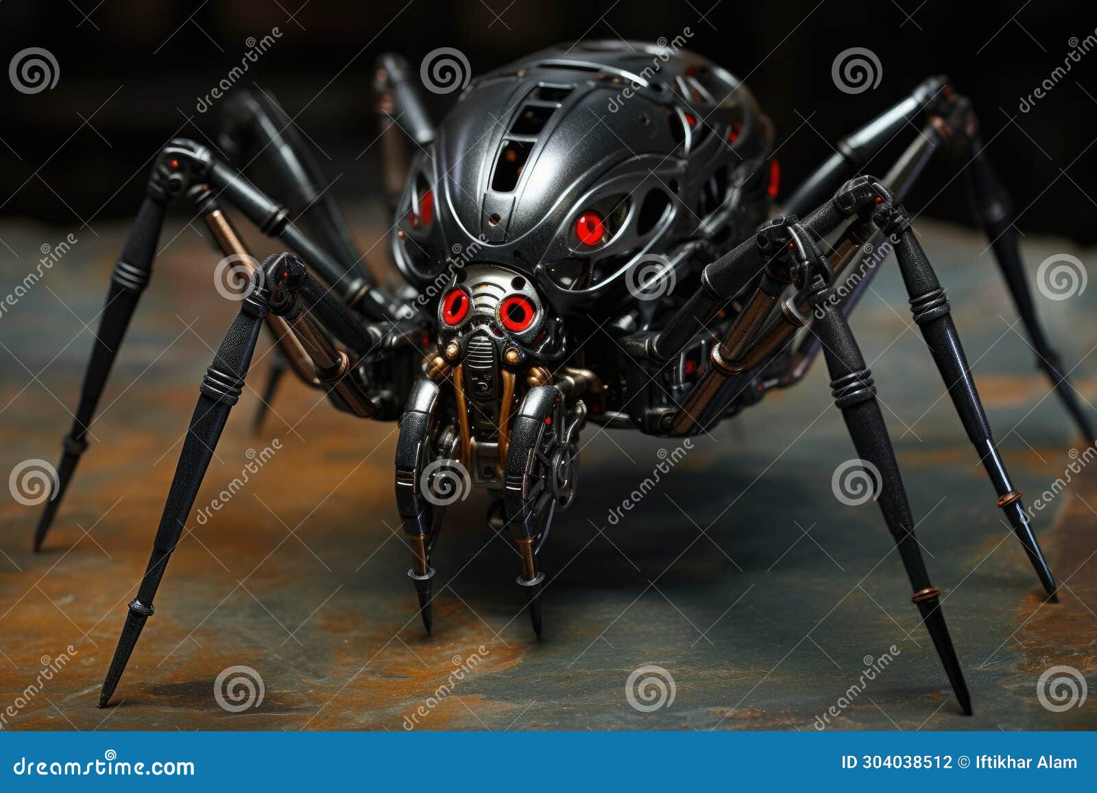 This Image Captures a Close-up Shot of a Spider with Distinctive Red ...