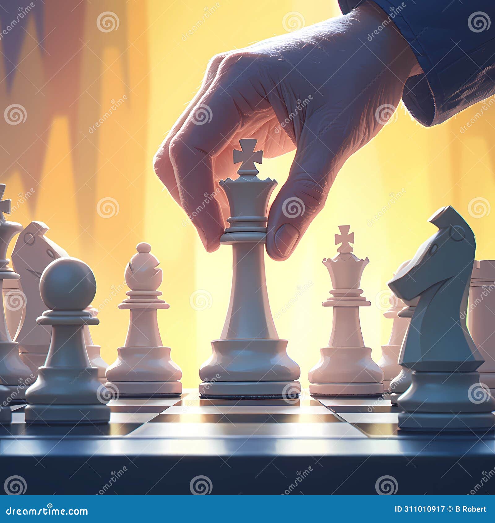 Captivating Chessboard Close-Up Stock Illustration - Illustration of ...