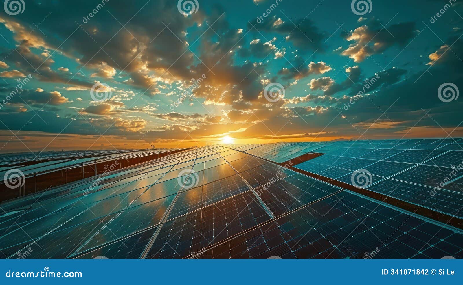 Cloudy Day at Solar Plant: Closed Solar Panel and Distribution Board ...