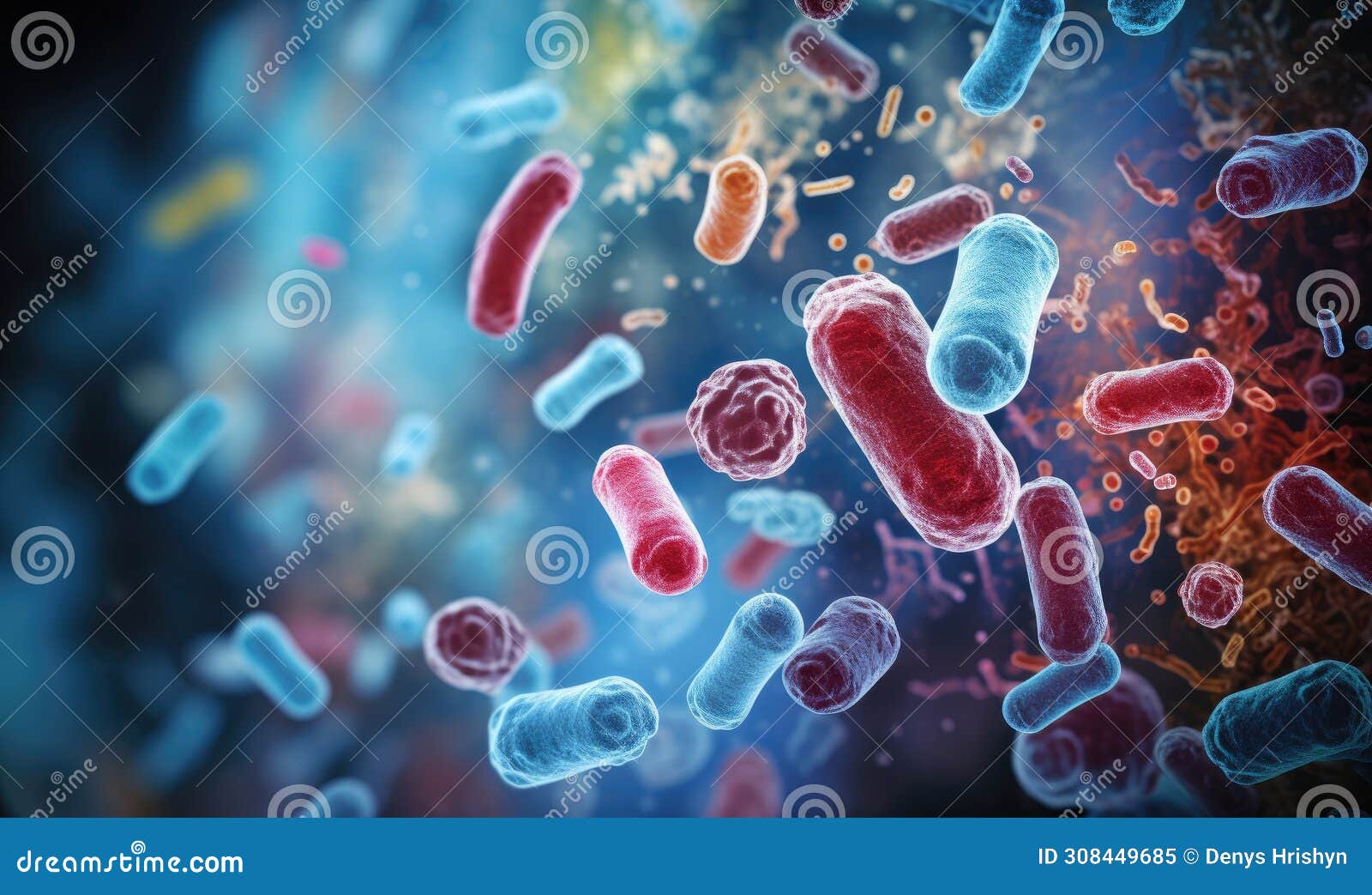 Group of Red and Blue Blood Cells Stock Illustration - Illustration of ...
