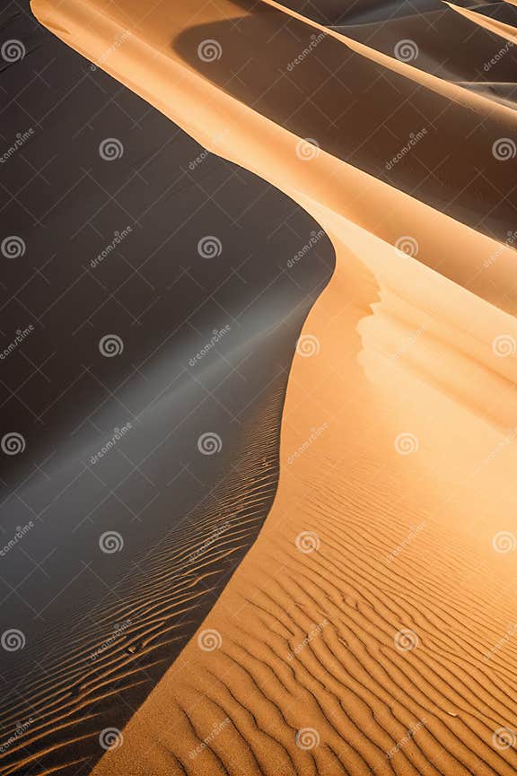 Image Captures the Detailed Textures and Patterns on Sand Dune Stock ...