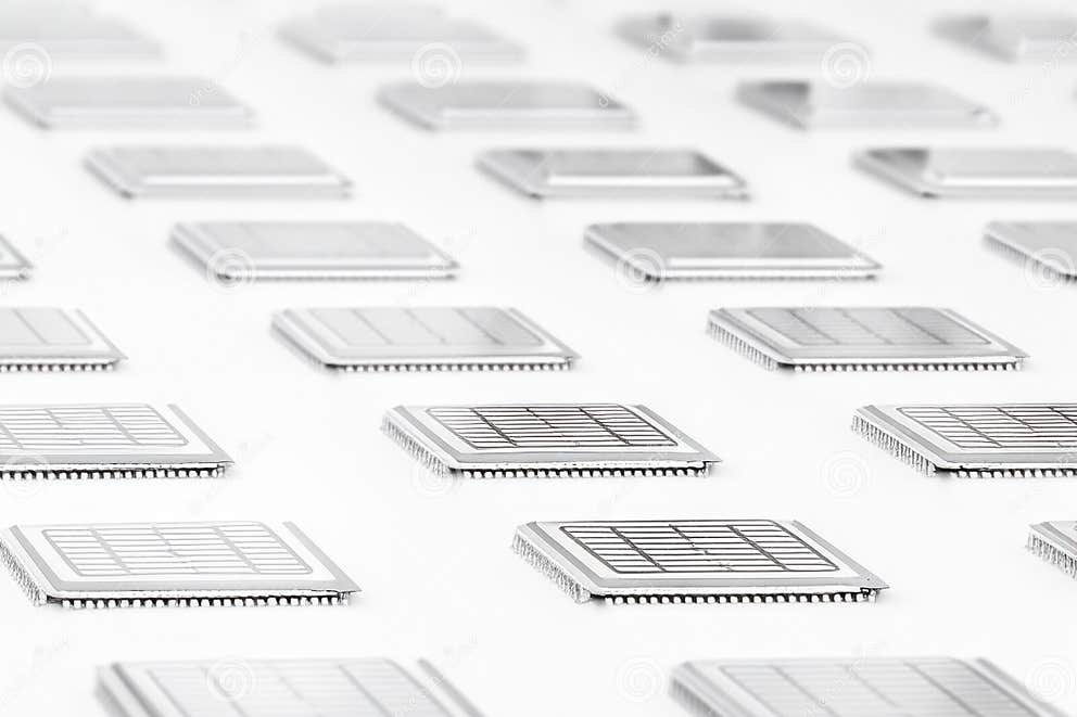 Advanced Microprocessors on Production Line at Conveyor Belt. AI Content Generation. Stock ...