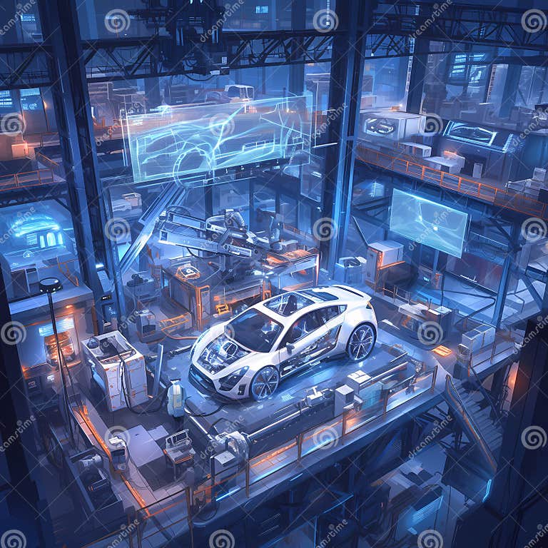Future Automotive Assembly Plant Stock Photo - Image of design ...