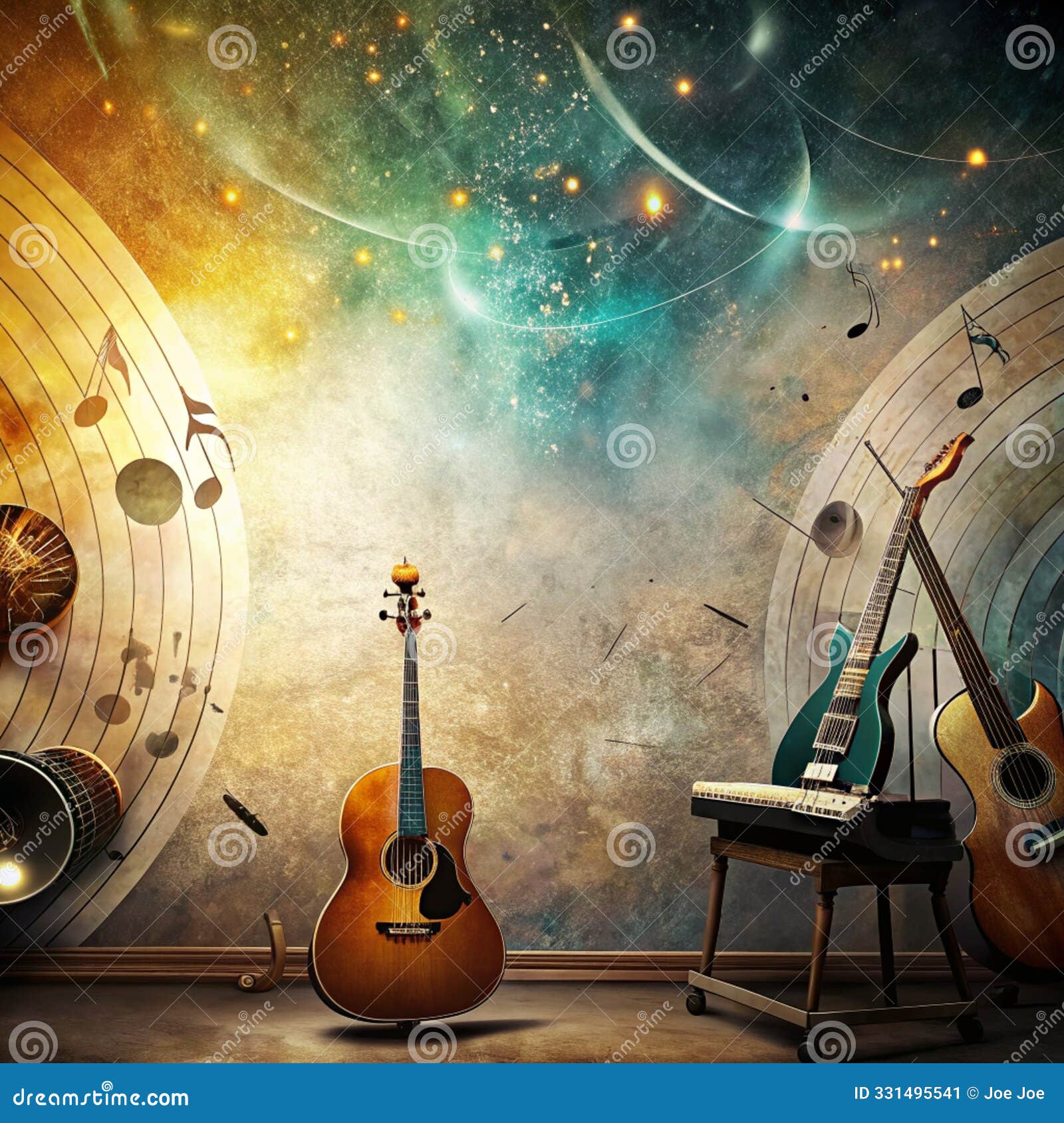The Light of Music stock illustration. Illustration of evokes - 331495541